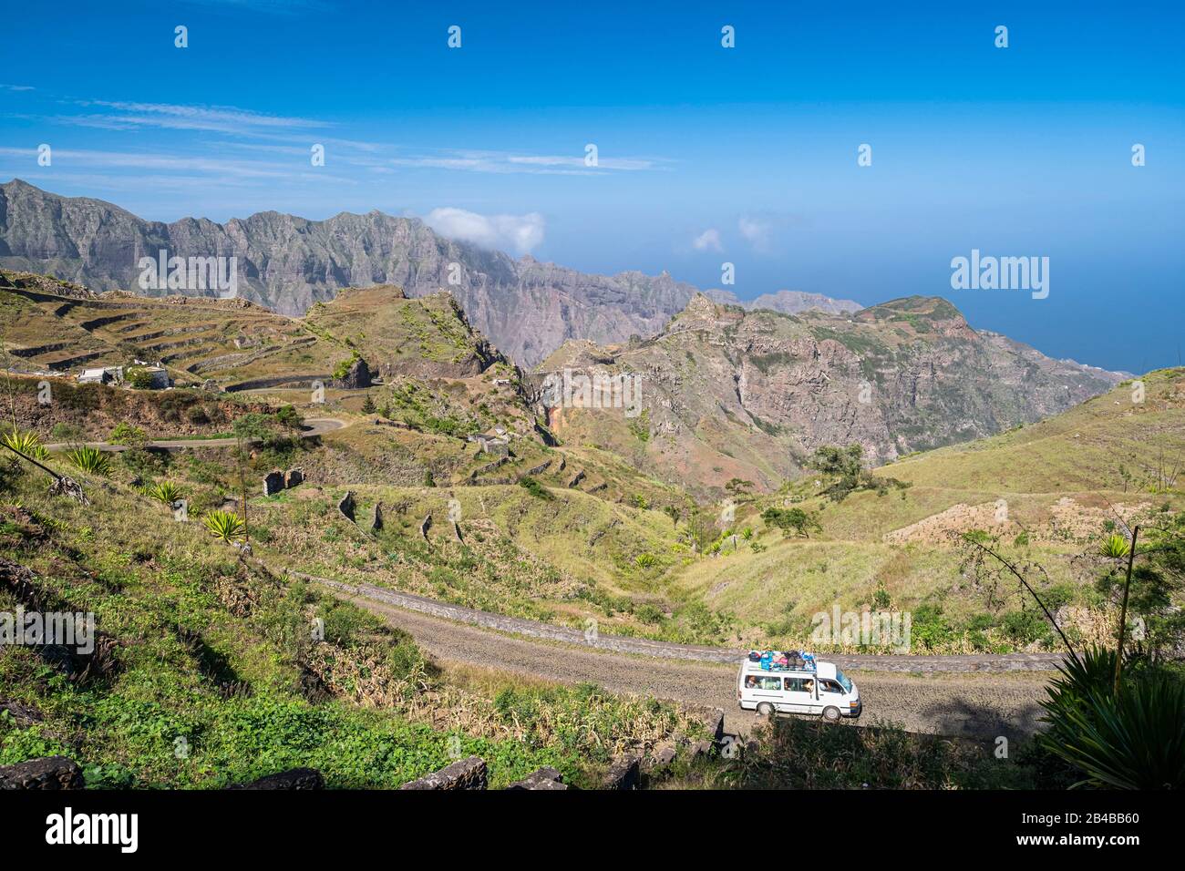 Cape Verde, Santo Antao island, the vertiginous Rope Road (Estrada da ...