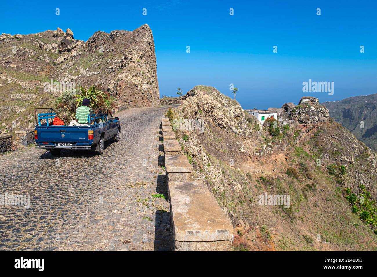 Cape Verde, Santo Antao island, the vertiginous Rope Road (Estrada da ...