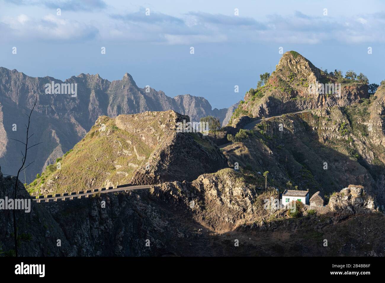 Cape Verde, Santo Antao island, landscape along the vertiginous Rope ...