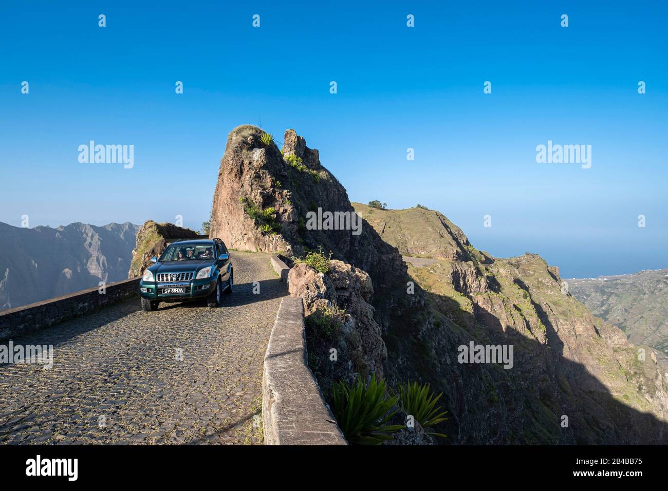 Cape Verde, Santo Antao island, the vertiginous Rope Road (Estrada da ...