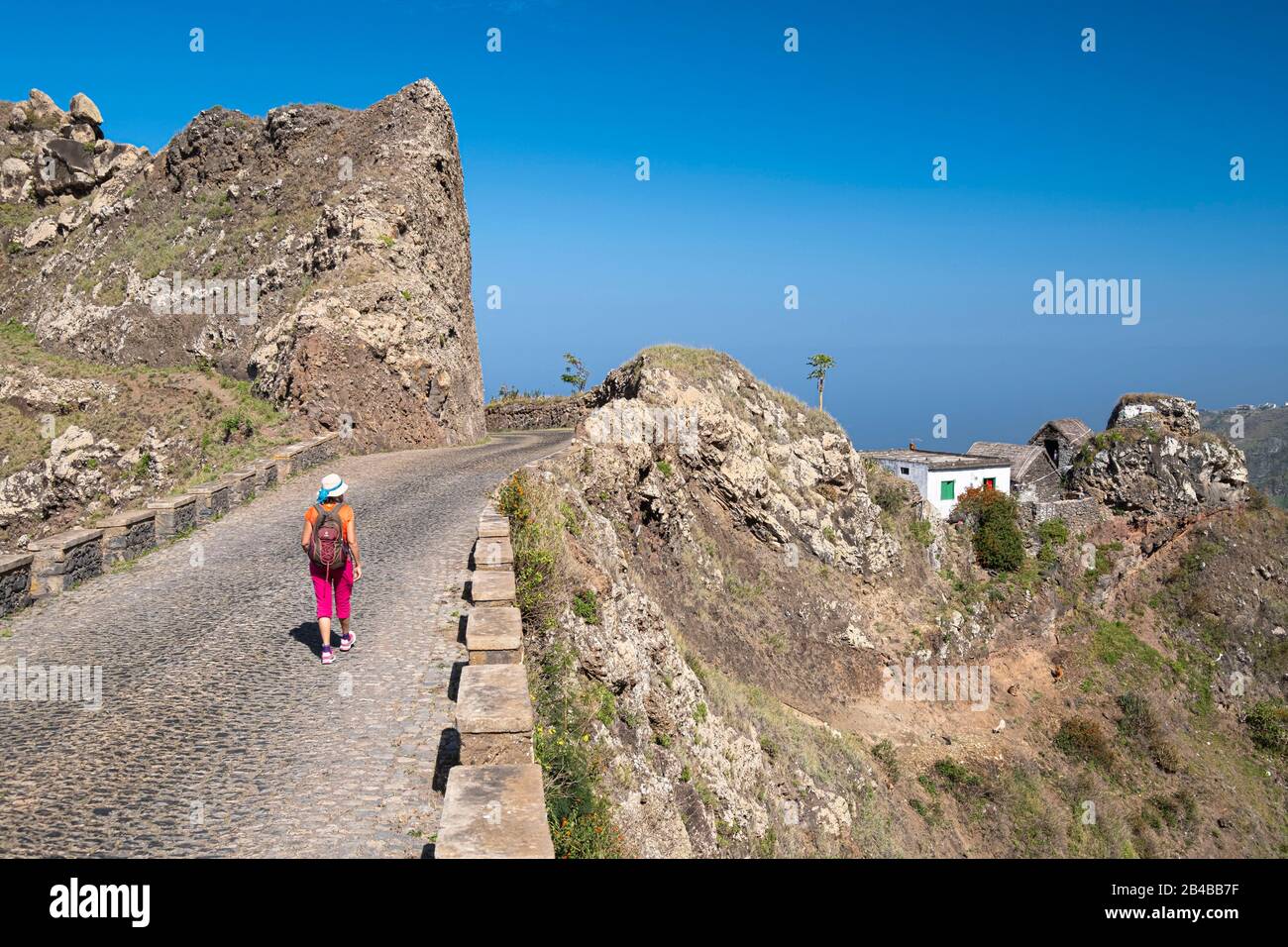 Cape Verde, Santo Antao island, the vertiginous Rope Road (Estrada da ...