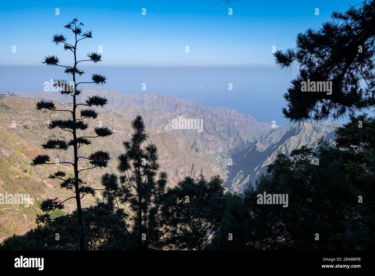Cape Verde, Santo Antao island, the green valley of Ribeira da Torre ...