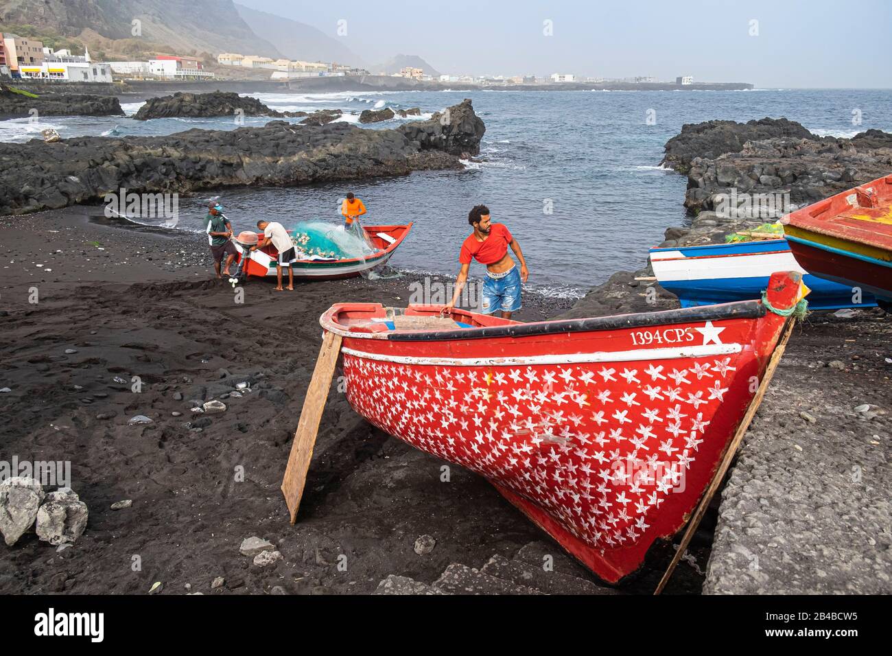 Cape Verde, Fogo island, Mosteiros on the northern coast Stock Photo ...