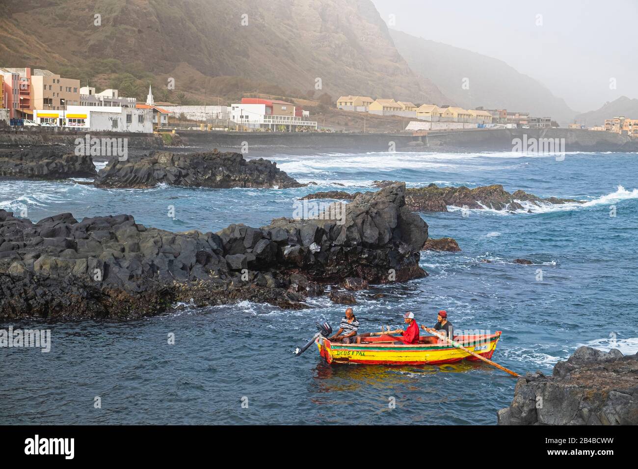 Cape Verde, Fogo island, Mosteiros on the northern coast Stock Photo ...