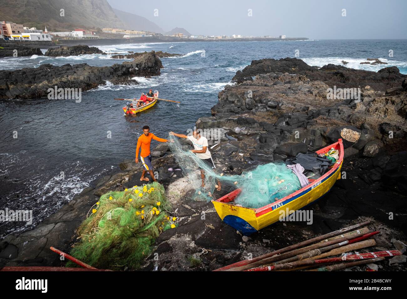 Cape Verde, Fogo island, Mosteiros on the northern coast Stock Photo ...
