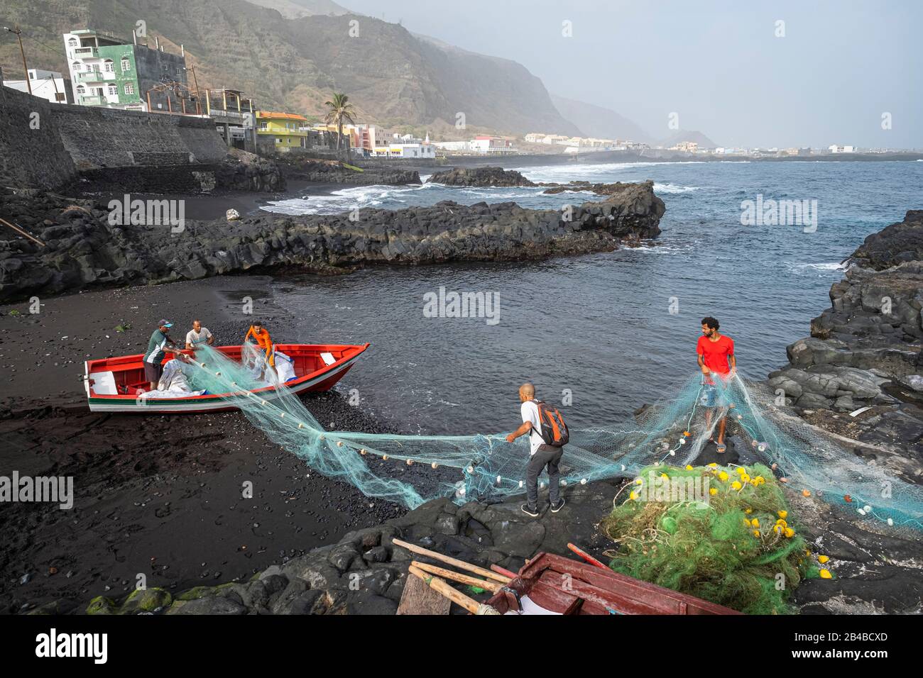 Cape Verde, Fogo island, Mosteiros on the northern coast Stock Photo ...
