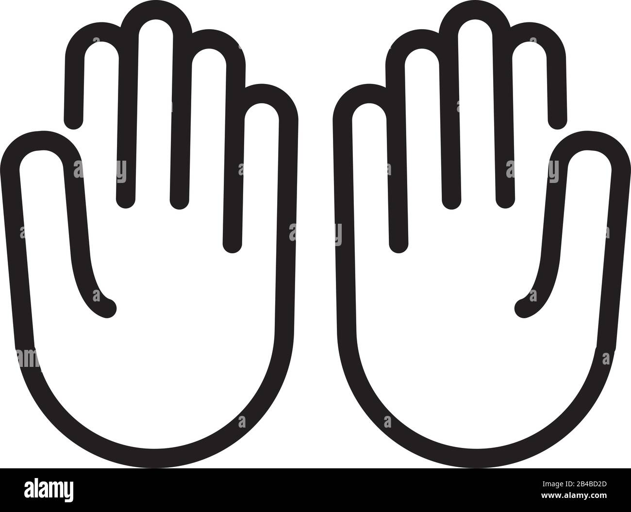 ten hands signal line style Stock Vector Image & Art - Alamy