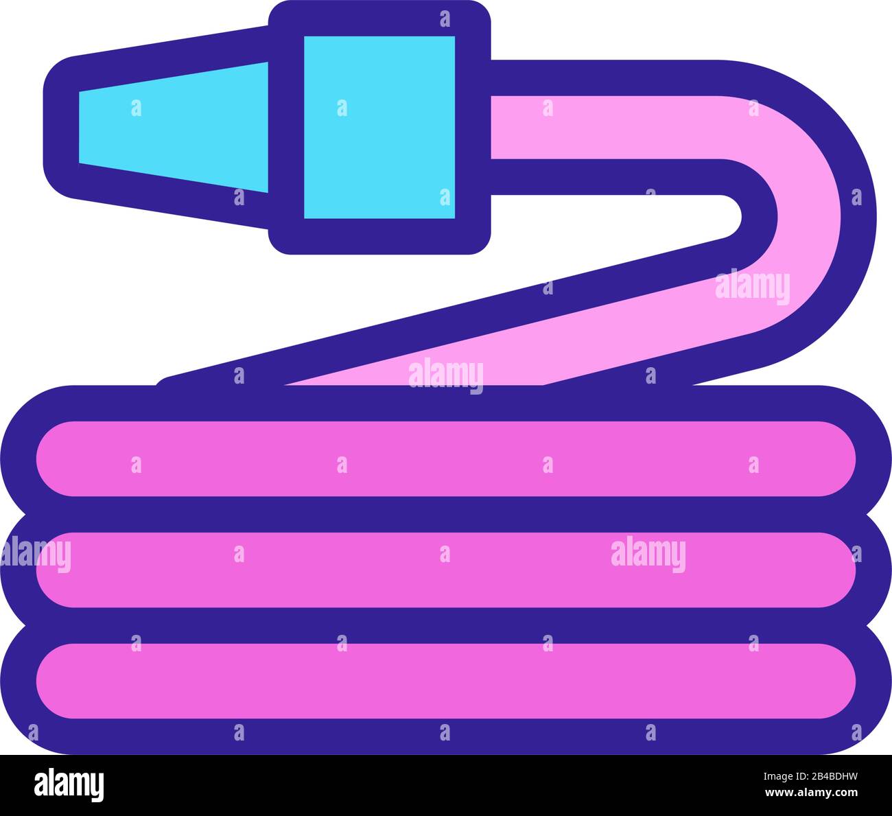 Garden hose icon vector. Isolated contour symbol illustration Stock ...