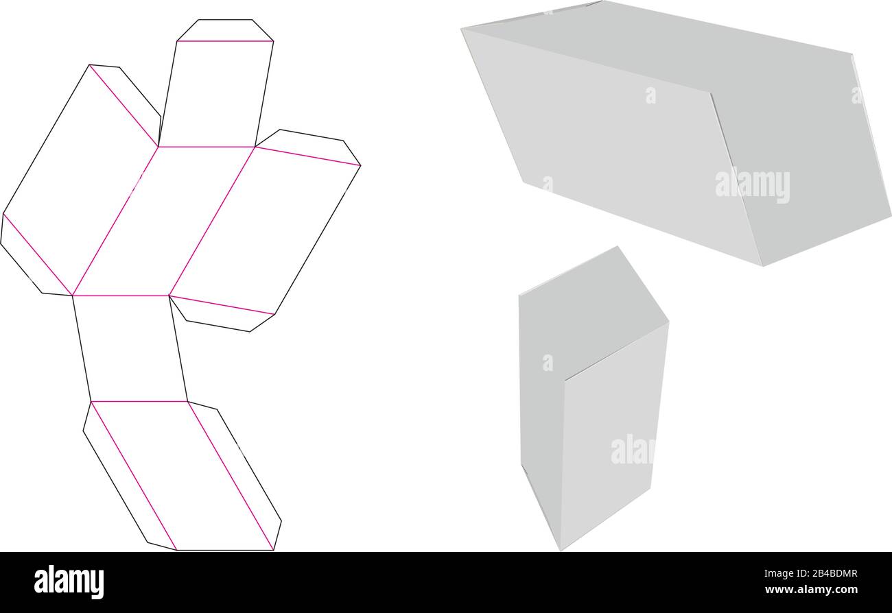 Parallelepiped box packaging Stock Vector Image & Art - Alamy