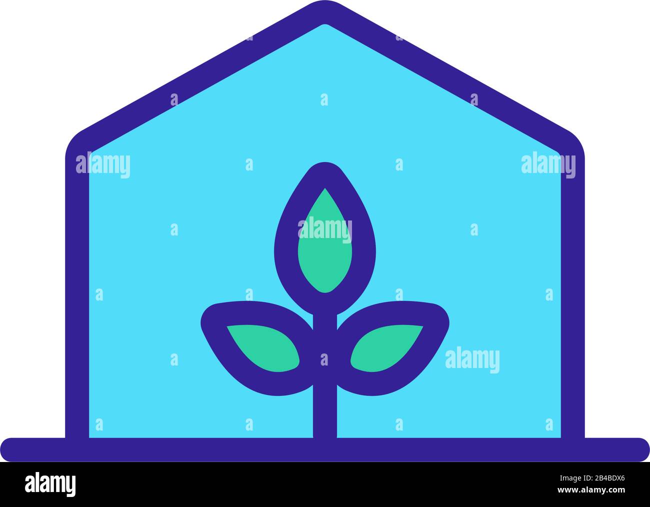 Greenhouse icon vector. Isolated contour symbol illustration Stock ...