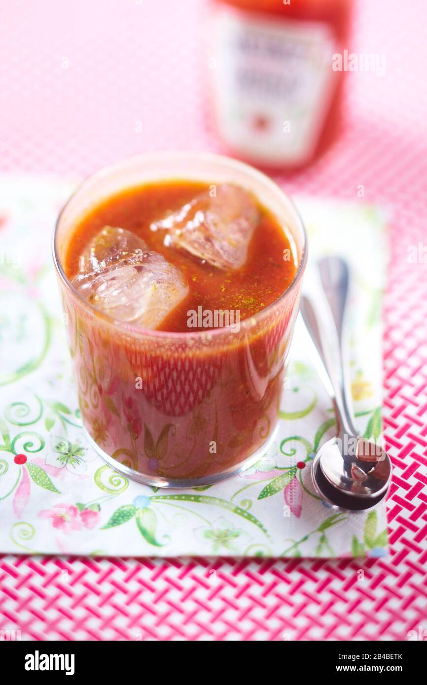 Ketchup dish, pepper gazpacho Stock Photo - Alamy