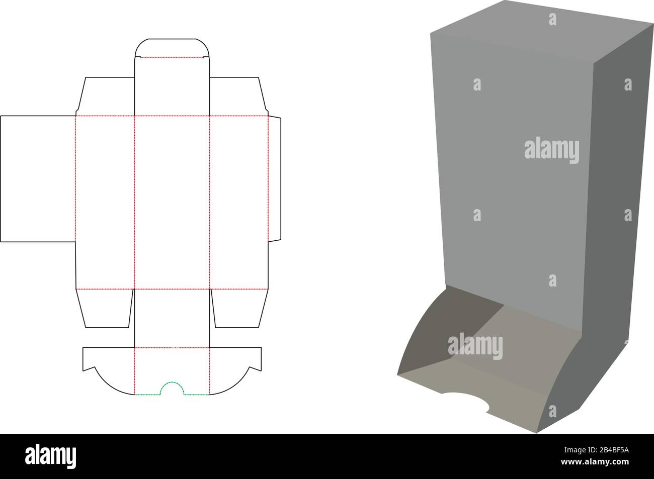 Dispenser box structural design die cut vector Stock Vector Image & Art ...