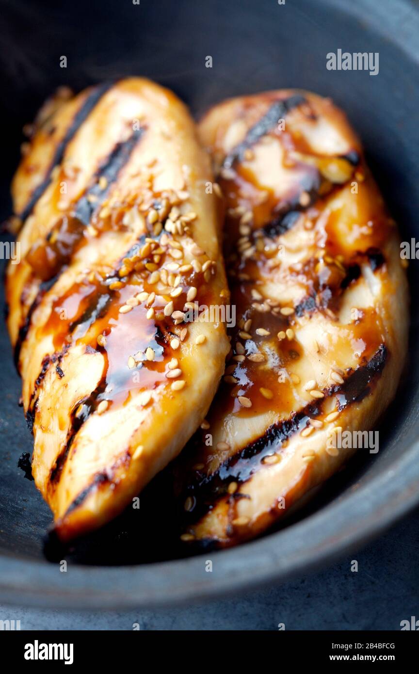Chicken fillet, Chinese-style grilled Stock Photo - Alamy