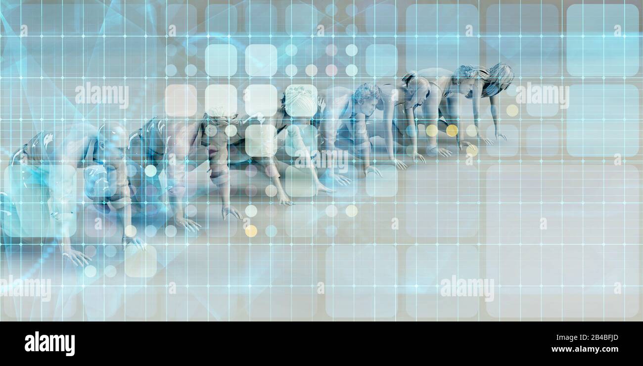 Career Development and Business People Running in a Race Stock Photo ...