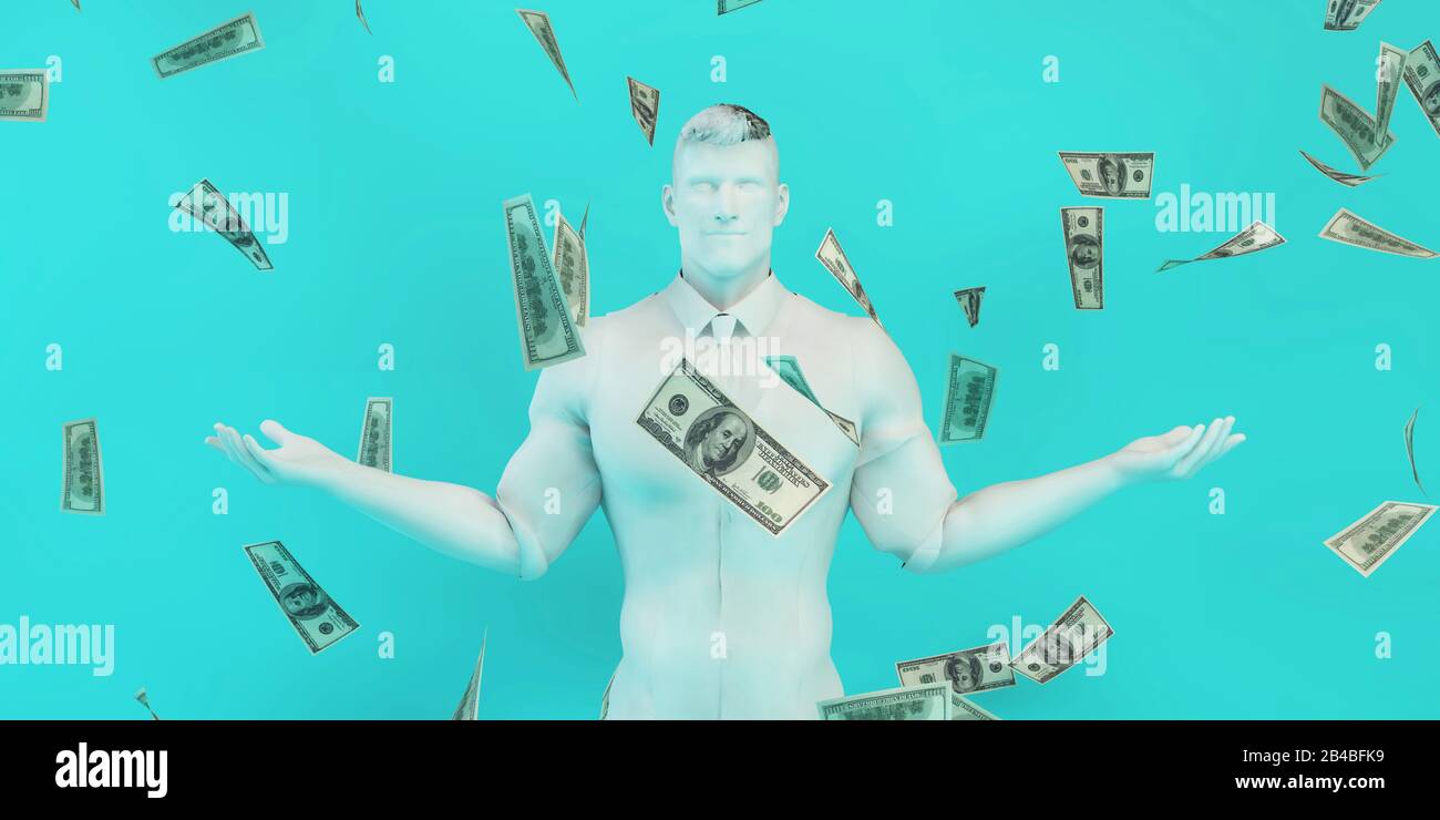 Easy Money and Cash with Happy Businessman Stock Photo - Alamy