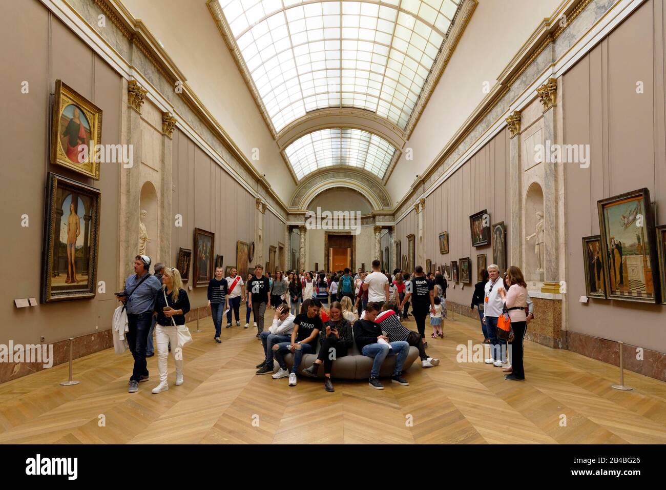 France, Paris, area listed as World Heritage by UNESCO, Louvre museum ...