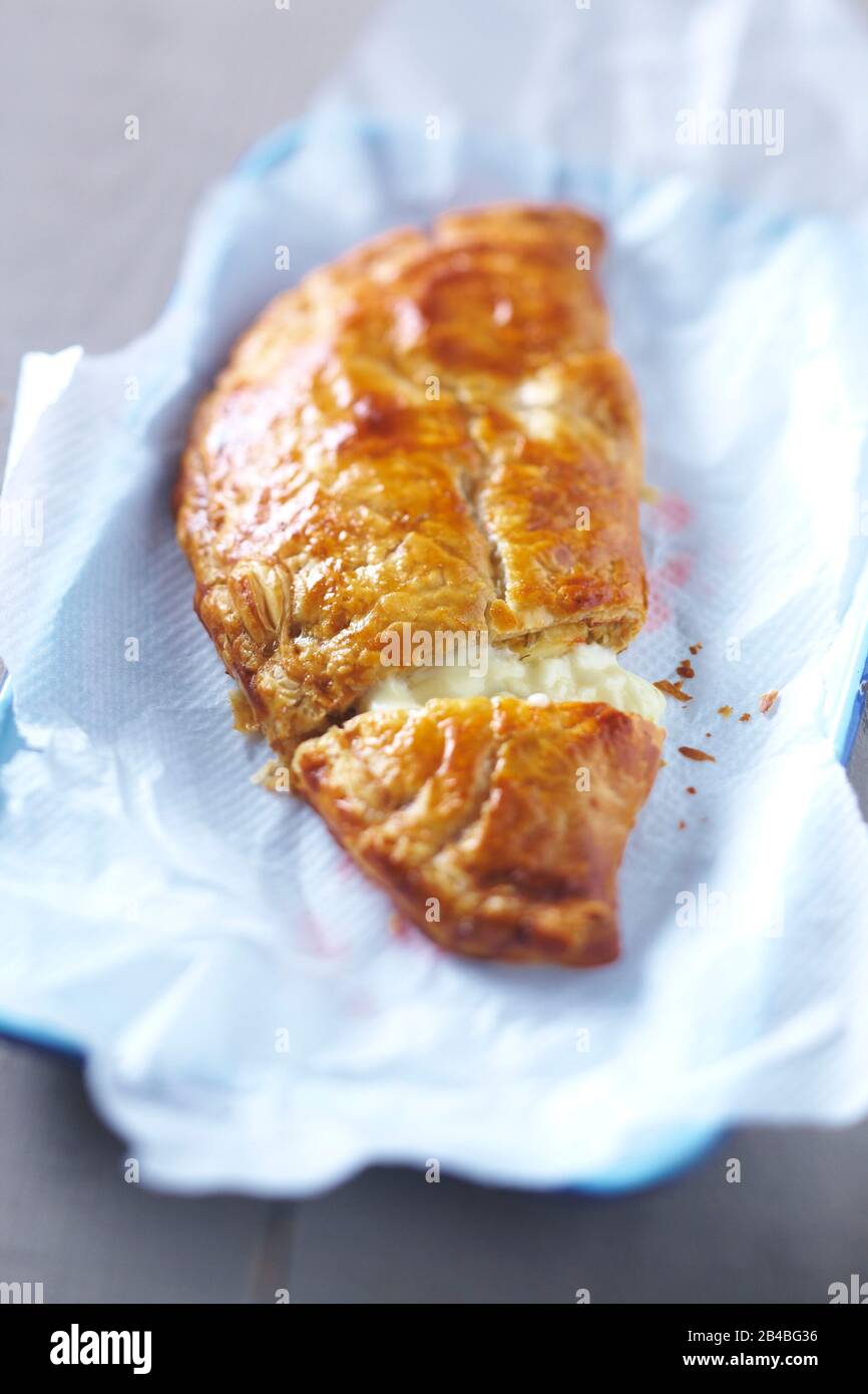 Babybel potato turnover Stock Photo - Alamy