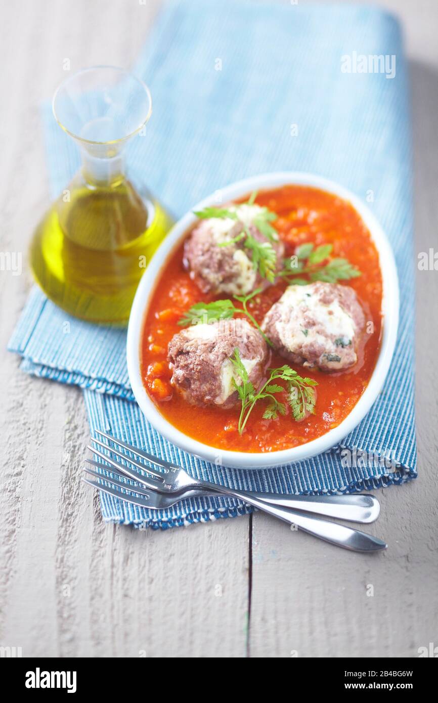 Kiri dish, beef tomato basil dumpling Stock Photo - Alamy