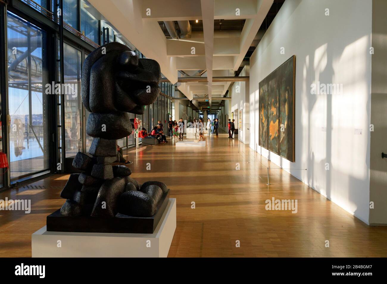 France, Paris, Les Halles district, Pompidou Center or Beaubourg ...