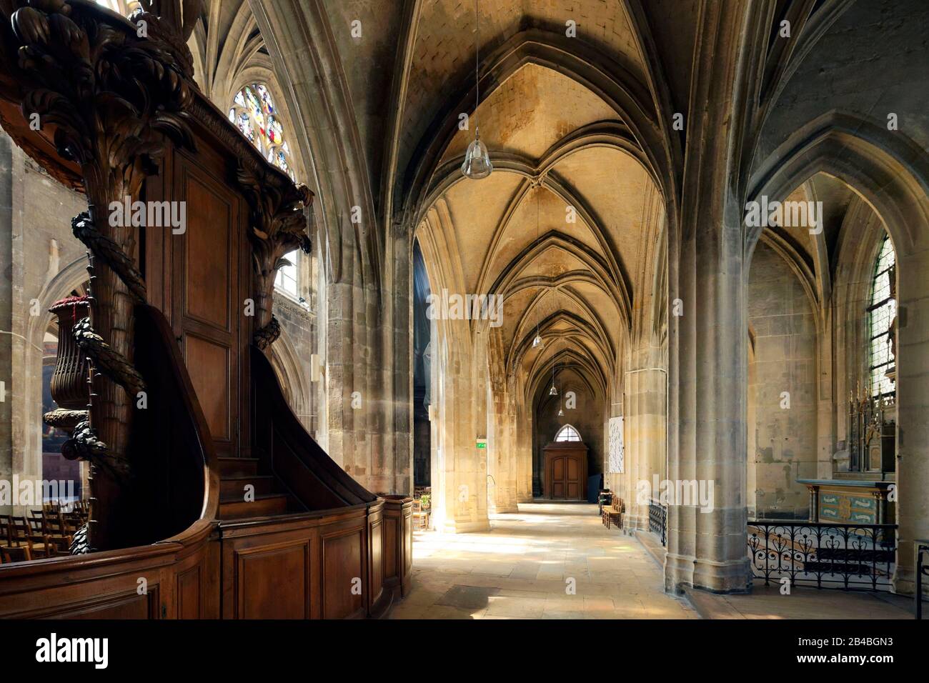 France, Paris, Beaubourg district, Saint Merri church (or Saint Merry ...