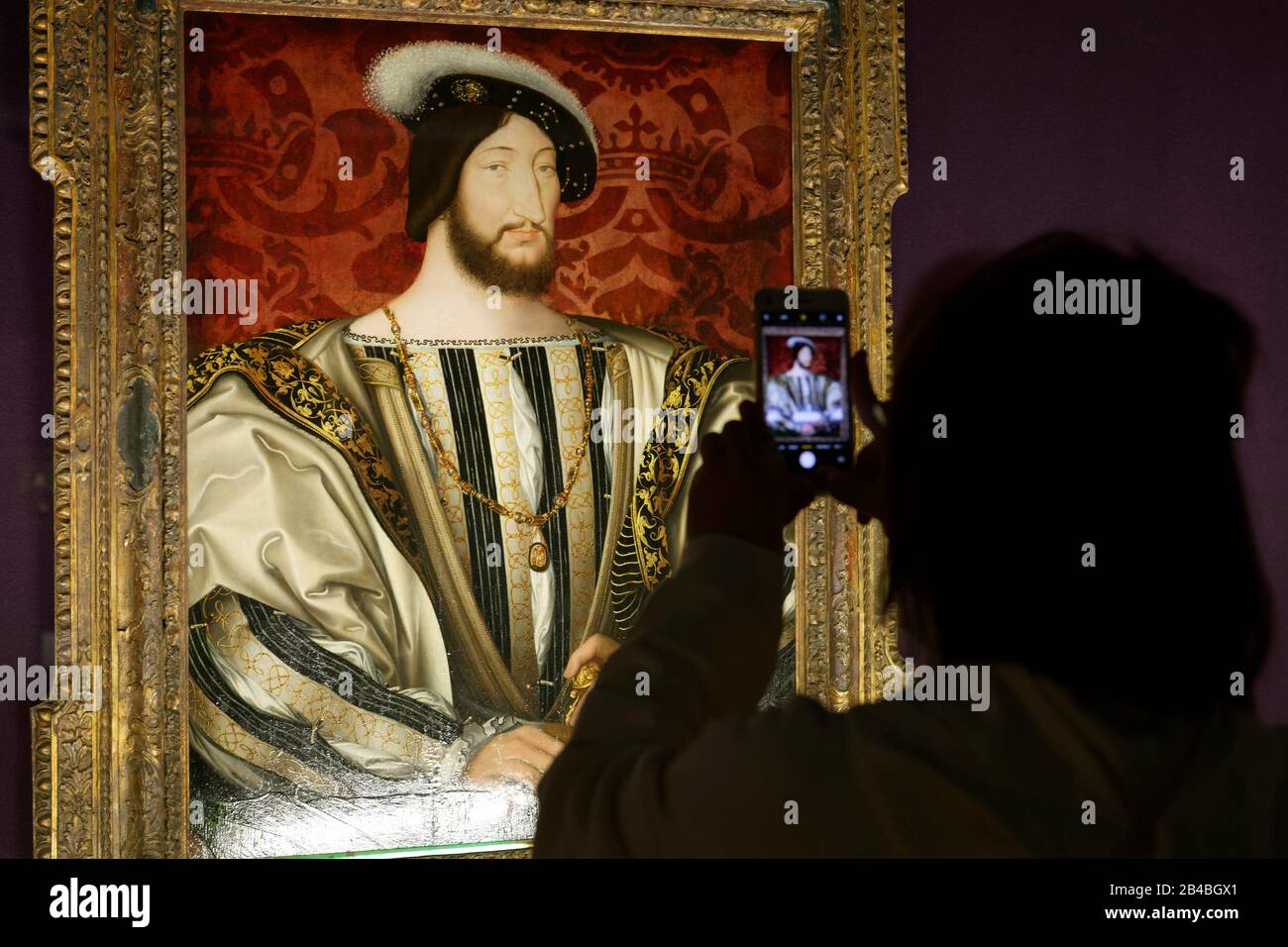 France, Paris, UNESCO World Heritage Site, Louvre museum, Portrait of ...