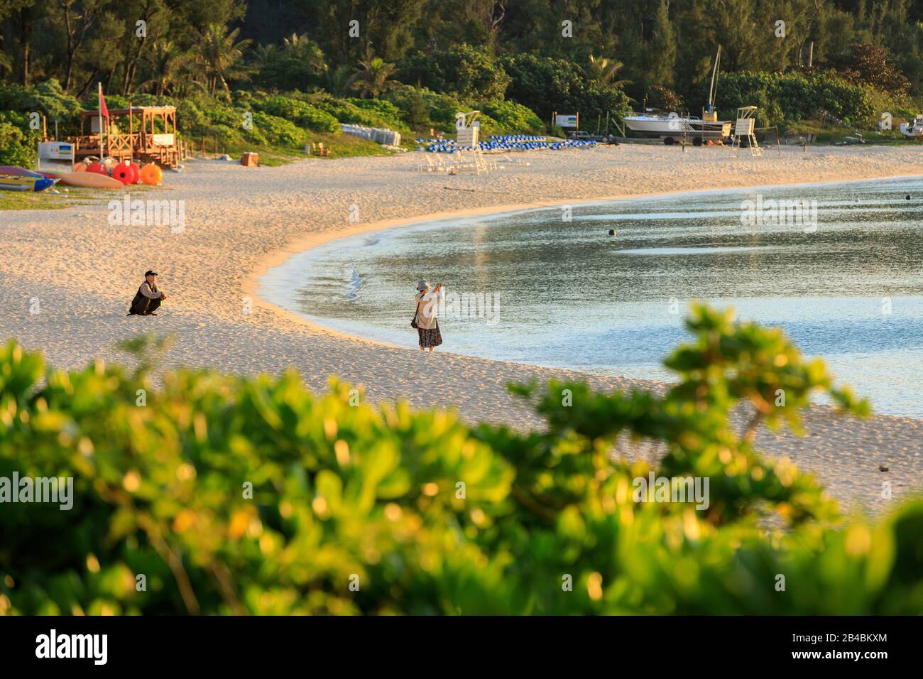 Japan, Okinawa Island, Kise, Hotel The Busena Terrace, the beach Stock ...
