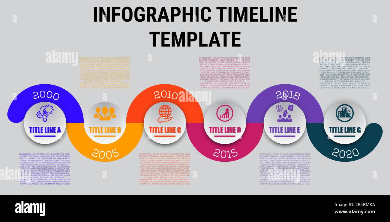 Illustration of Modern Business colorful infographic with title ...