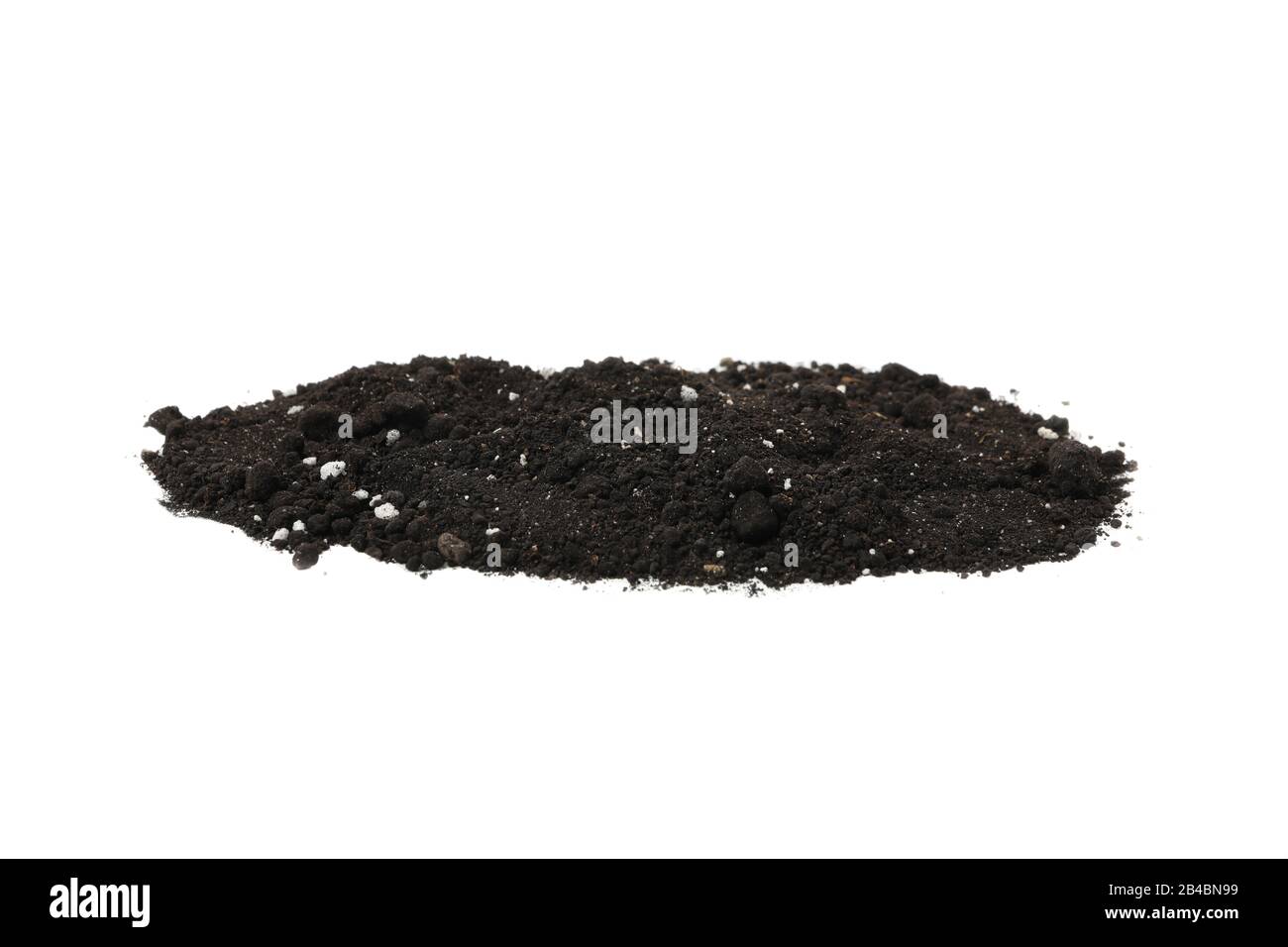 Fertile soil isolated on white background. Agriculture and gardening ...