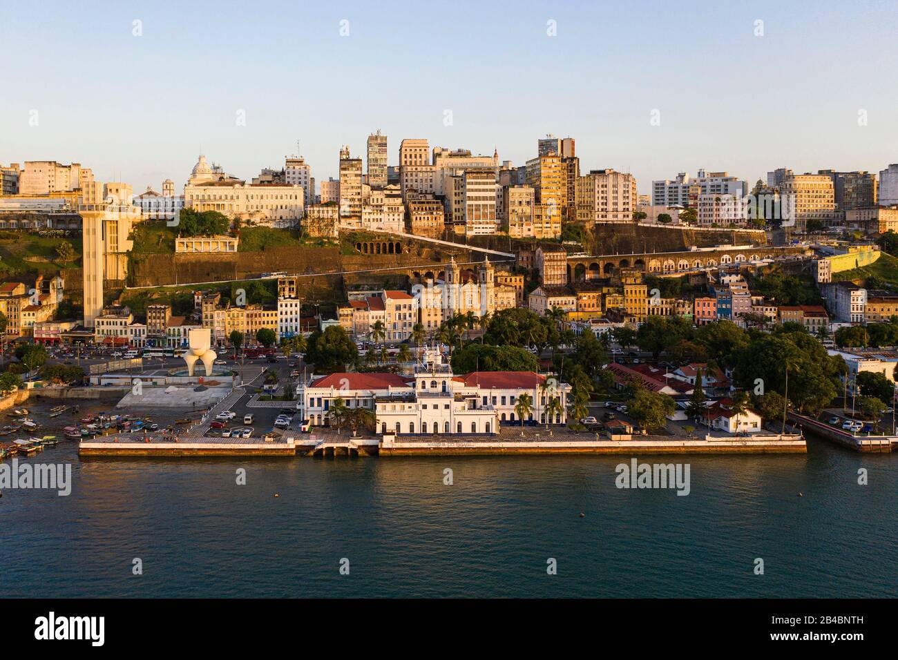 Brazil, state of Bahia, Salvador de Bahia, aerial view of the bay of ...