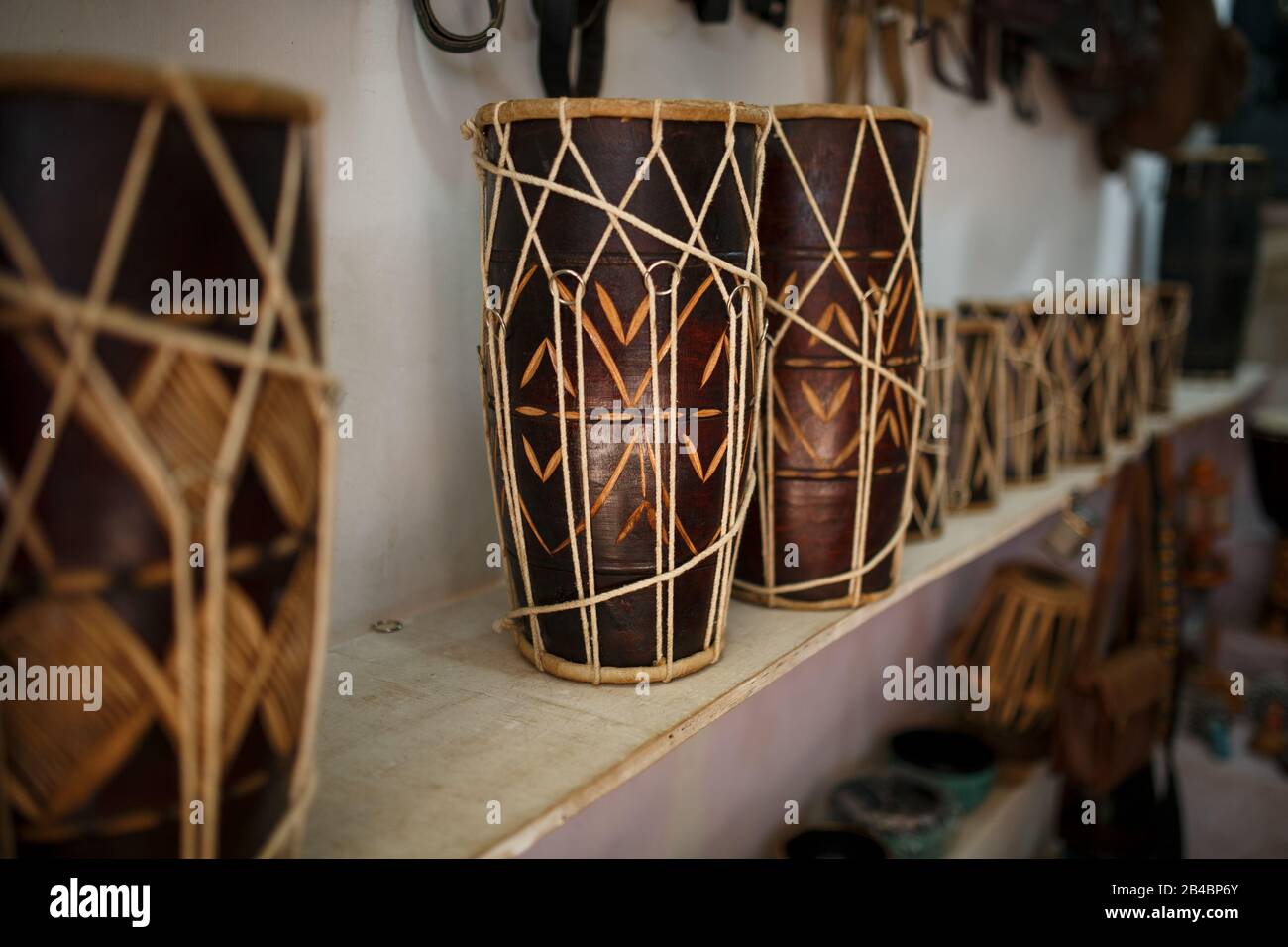 Shop of musical instruments on the Arambol beach. GOA,INDIA Stock Photo ...