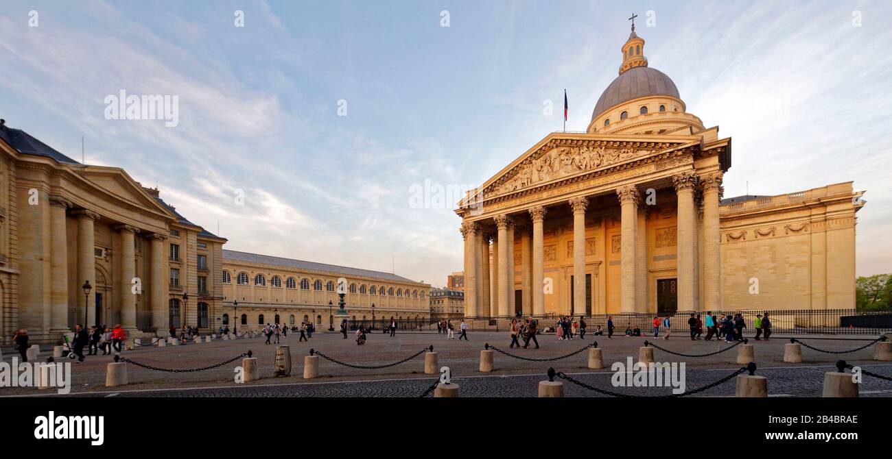 France, Paris, Latin Quarter, Place du Pantheon square, Pantheon (1790 ...