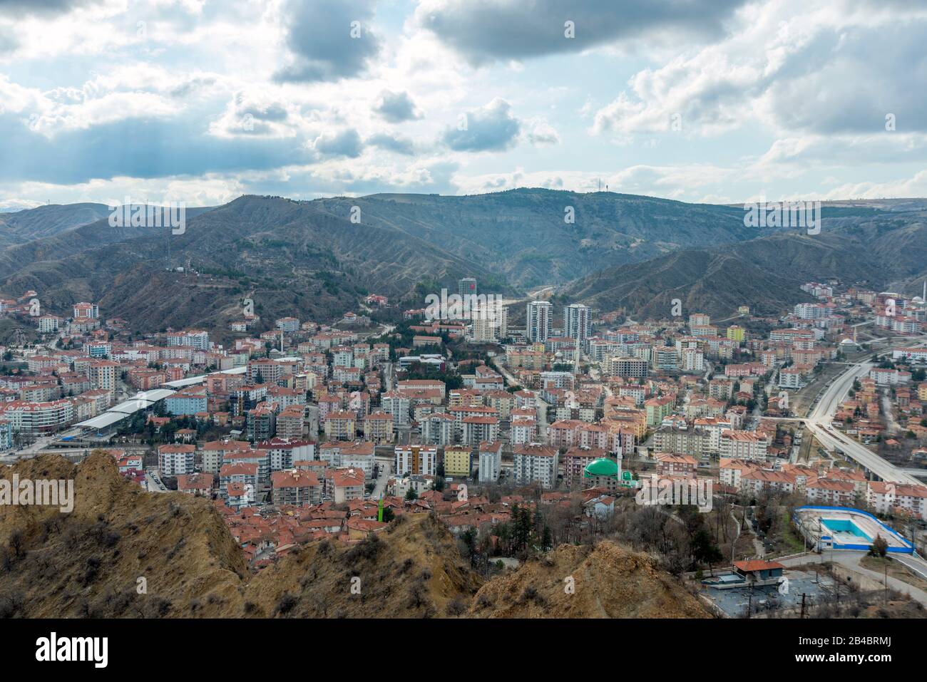 Aerial wiev to the Cankiri province of Turkey Stock Photo - Alamy