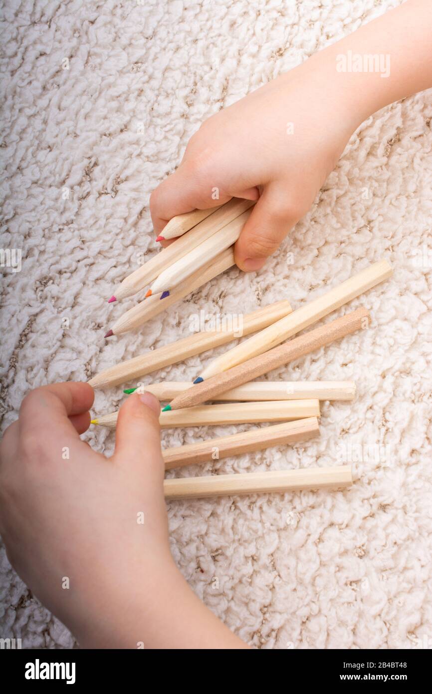 Variety of colors vector set of colored pencils. Drawing and painting ...