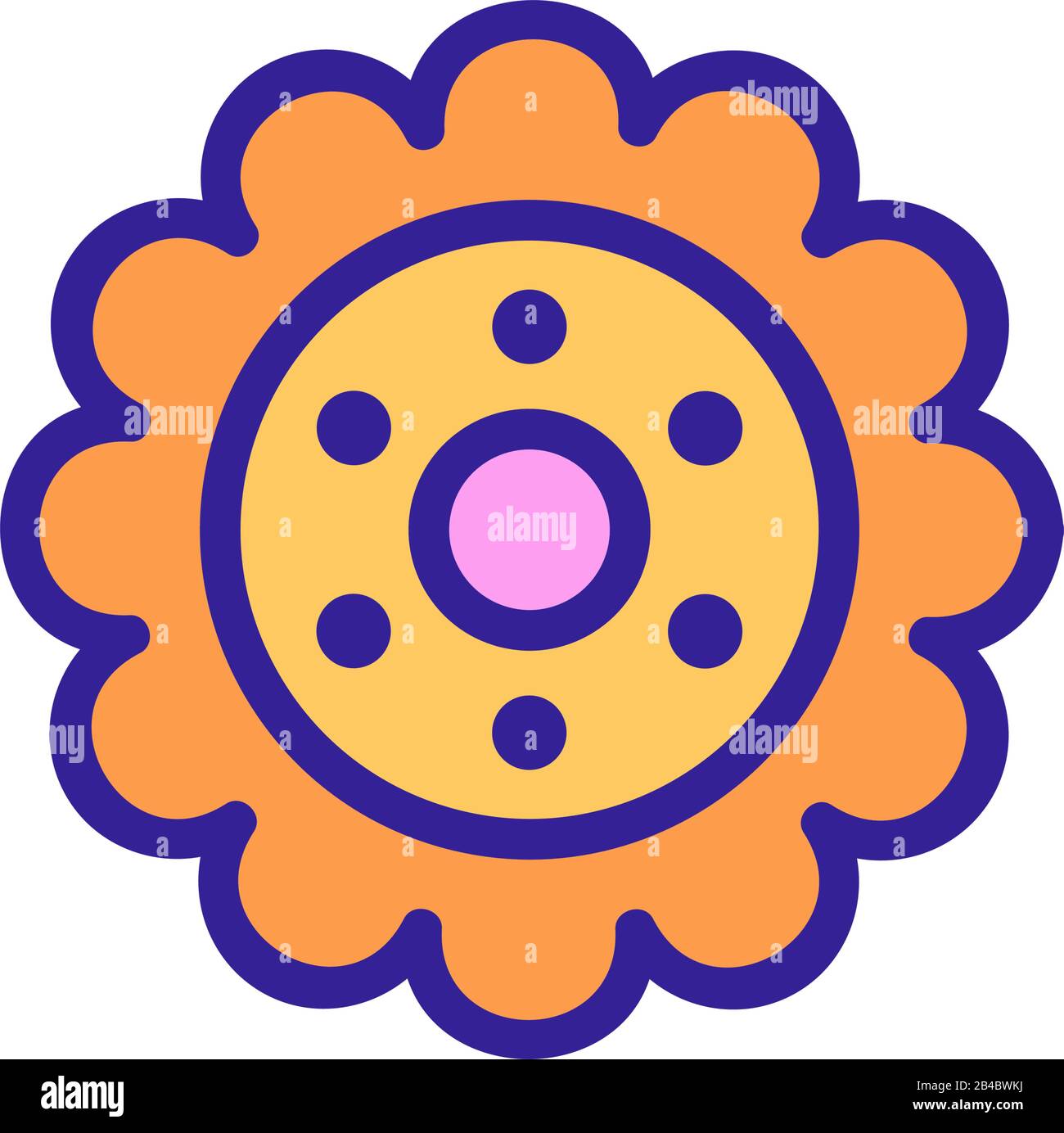 Delicious cookie icon vector. Isolated contour symbol illustration ...