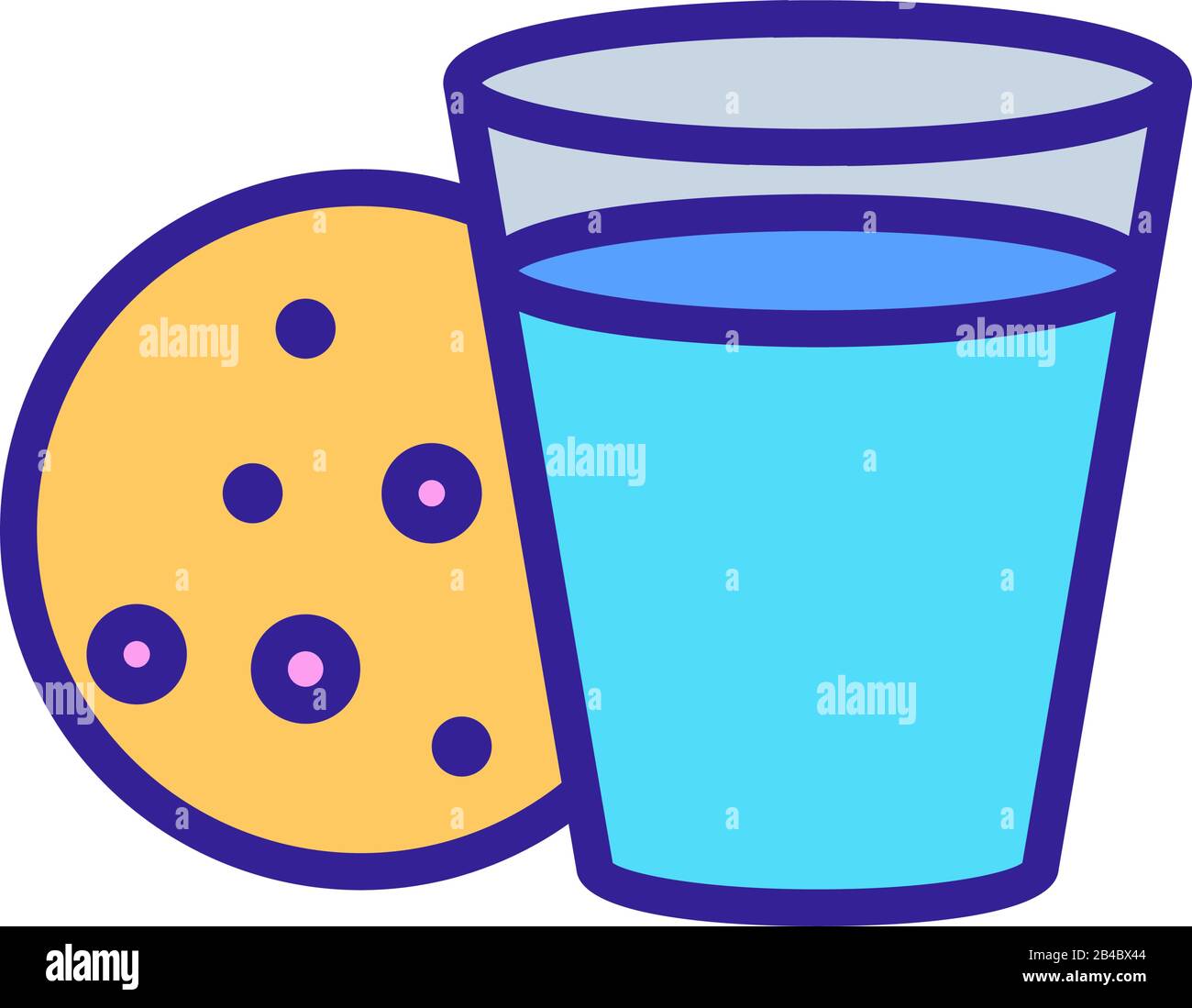 Delicious cookie icon vector. Isolated contour symbol illustration ...