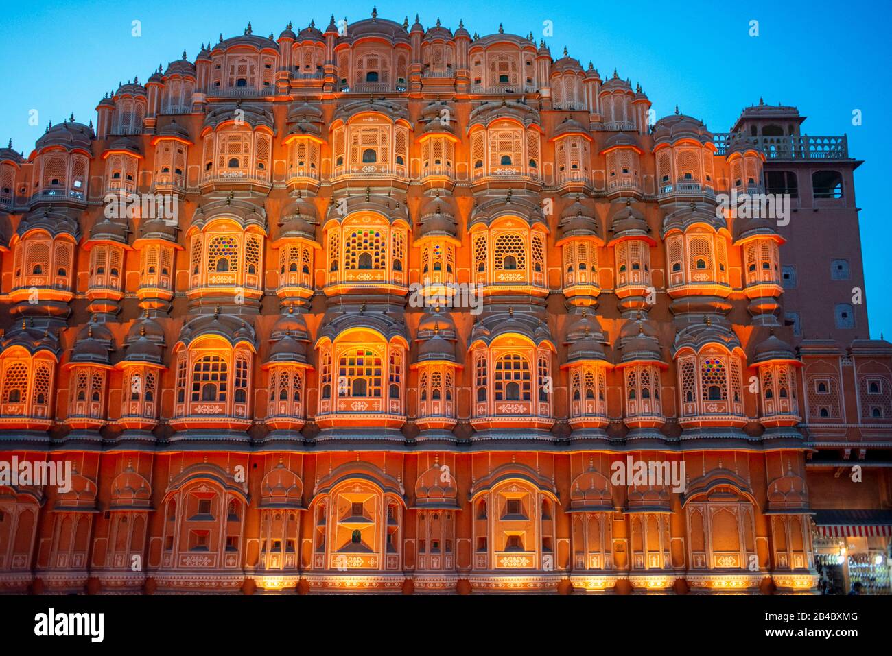 Facade of the The Palace of the Winds, Hawa Mahal, Jaipur, Rajasthan ...