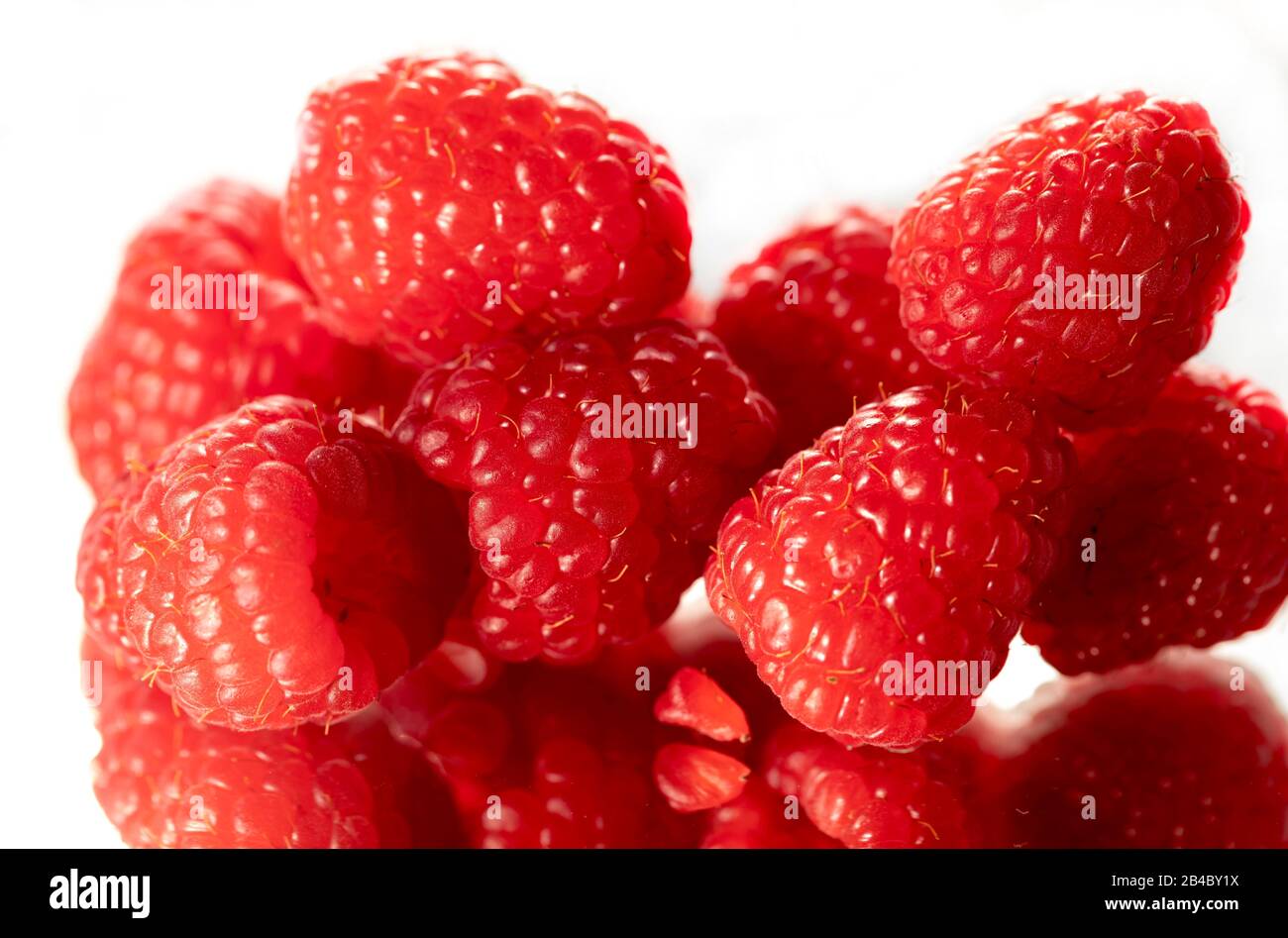 Fresh raspberry isolated on white background Stock Photo - Alamy