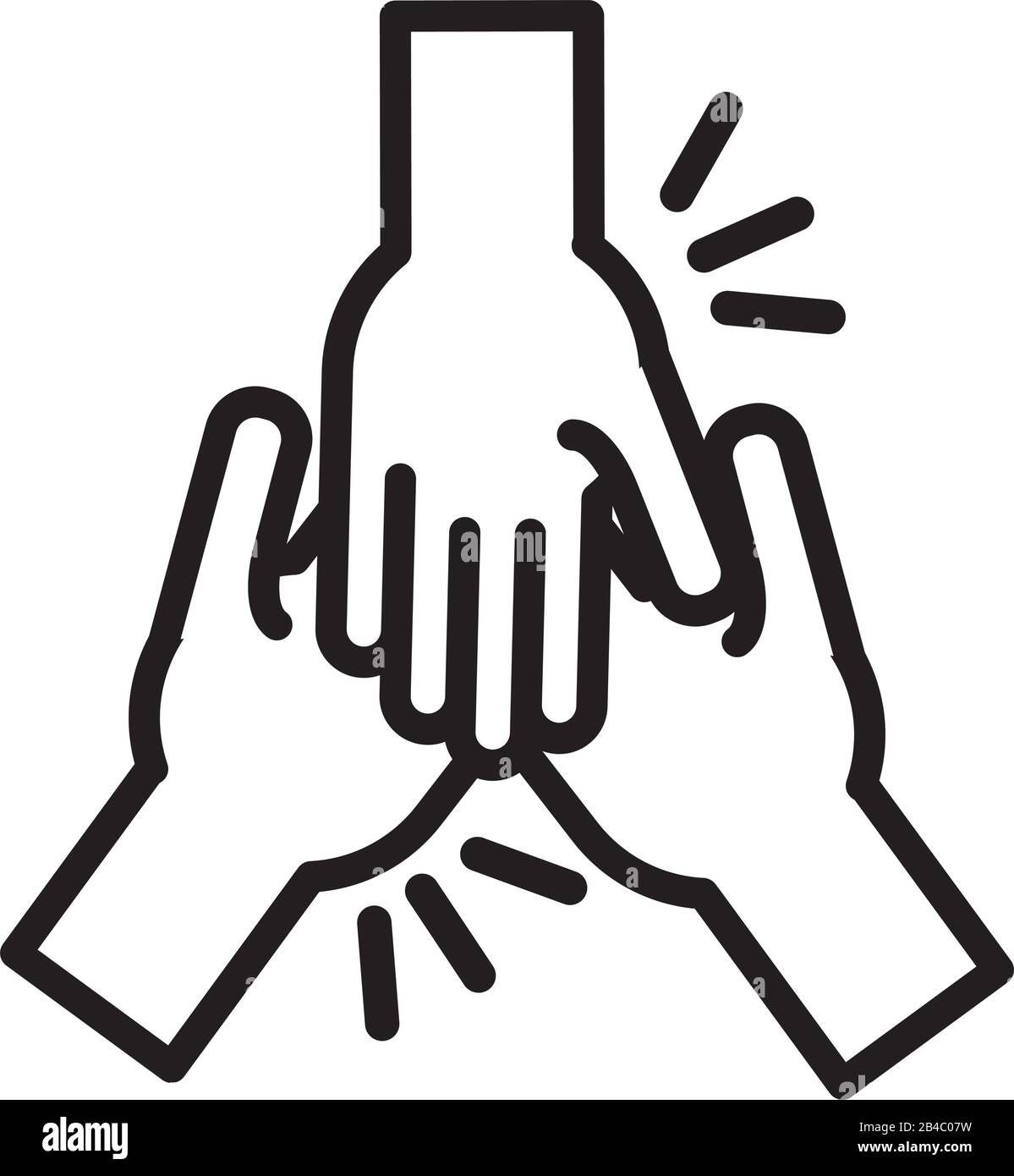 hands human teamwork line style icon Stock Vector Image & Art - Alamy