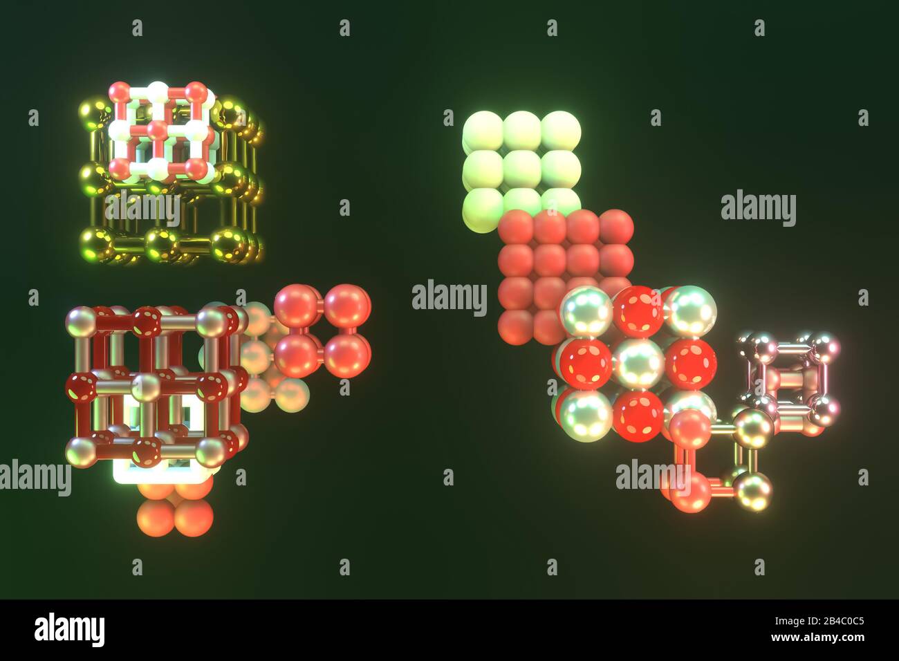 Abstract inter-locked sphere molecule style, for web page, graphic ...