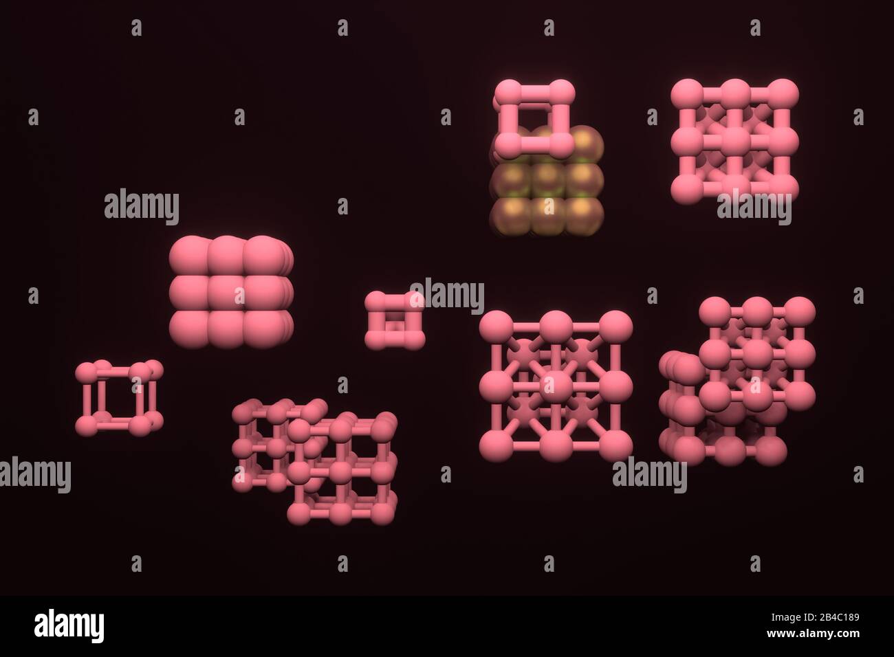 Inter-locked sphere, molecule style. For illustrations design, texture ...