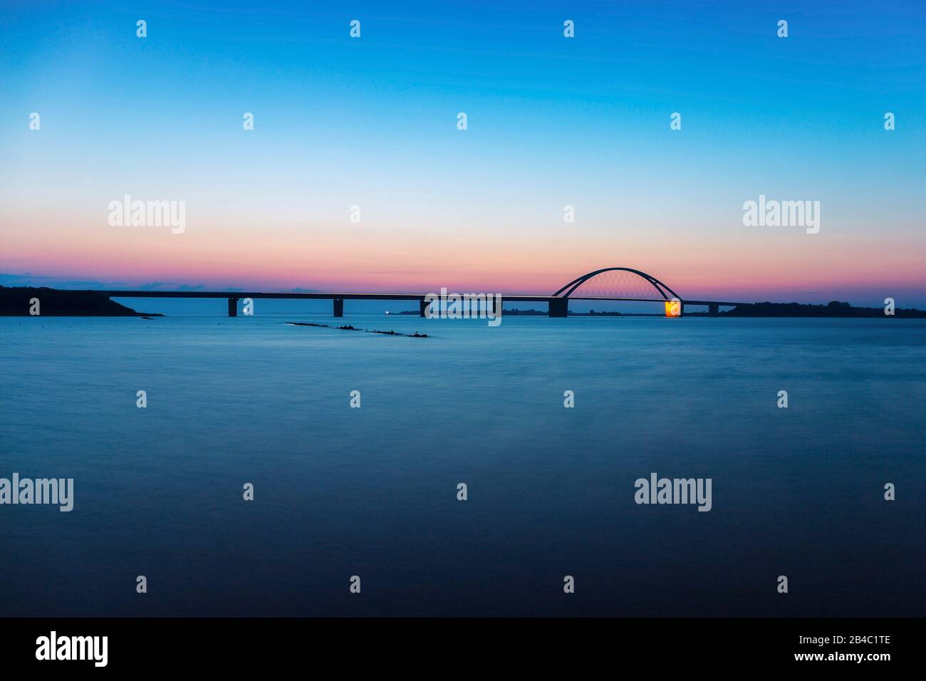 The Fehmarnsund bridge (Fehmarn Sound Bridge) on the german island ...