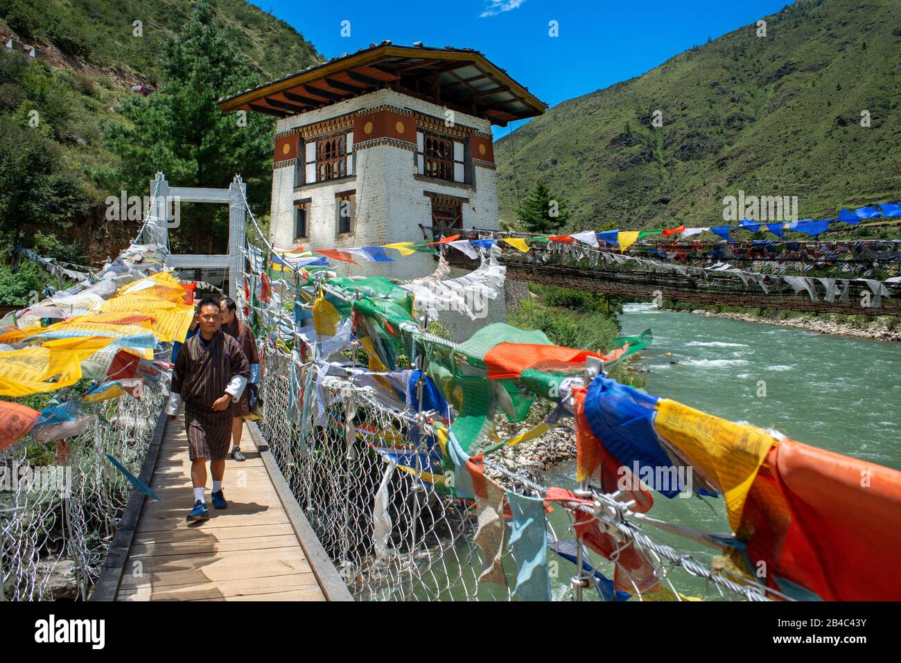 Thimphu bhutan prayer flags hi-res stock photography and images - Alamy