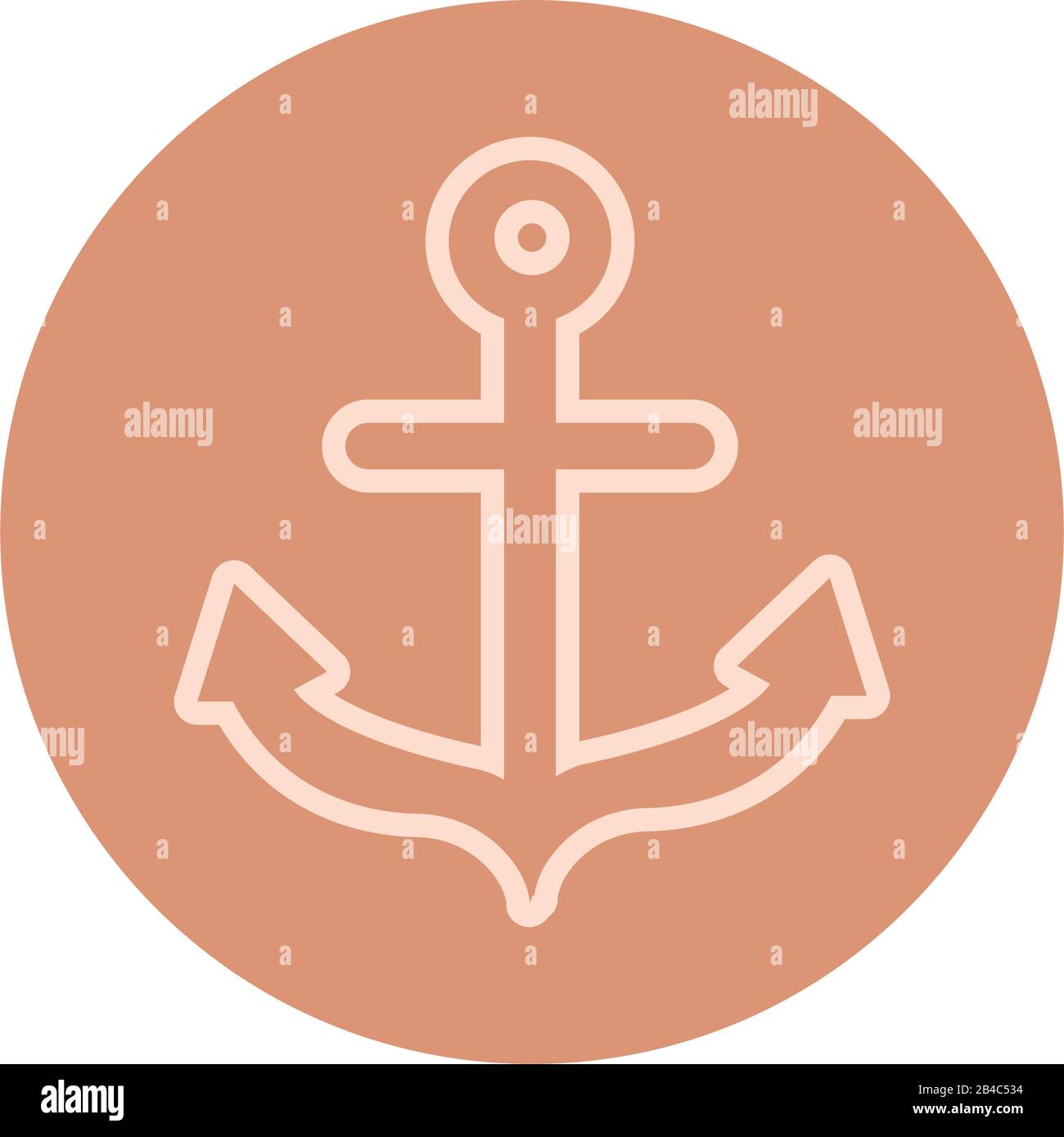 anchor maritime block and line icon Stock Vector Image & Art - Alamy