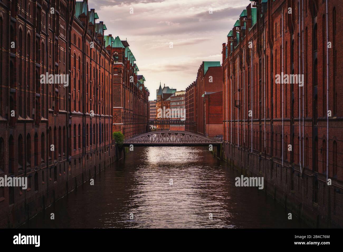 Speicherstadt warehouse district in Hamburg, Germany. Old brick ...