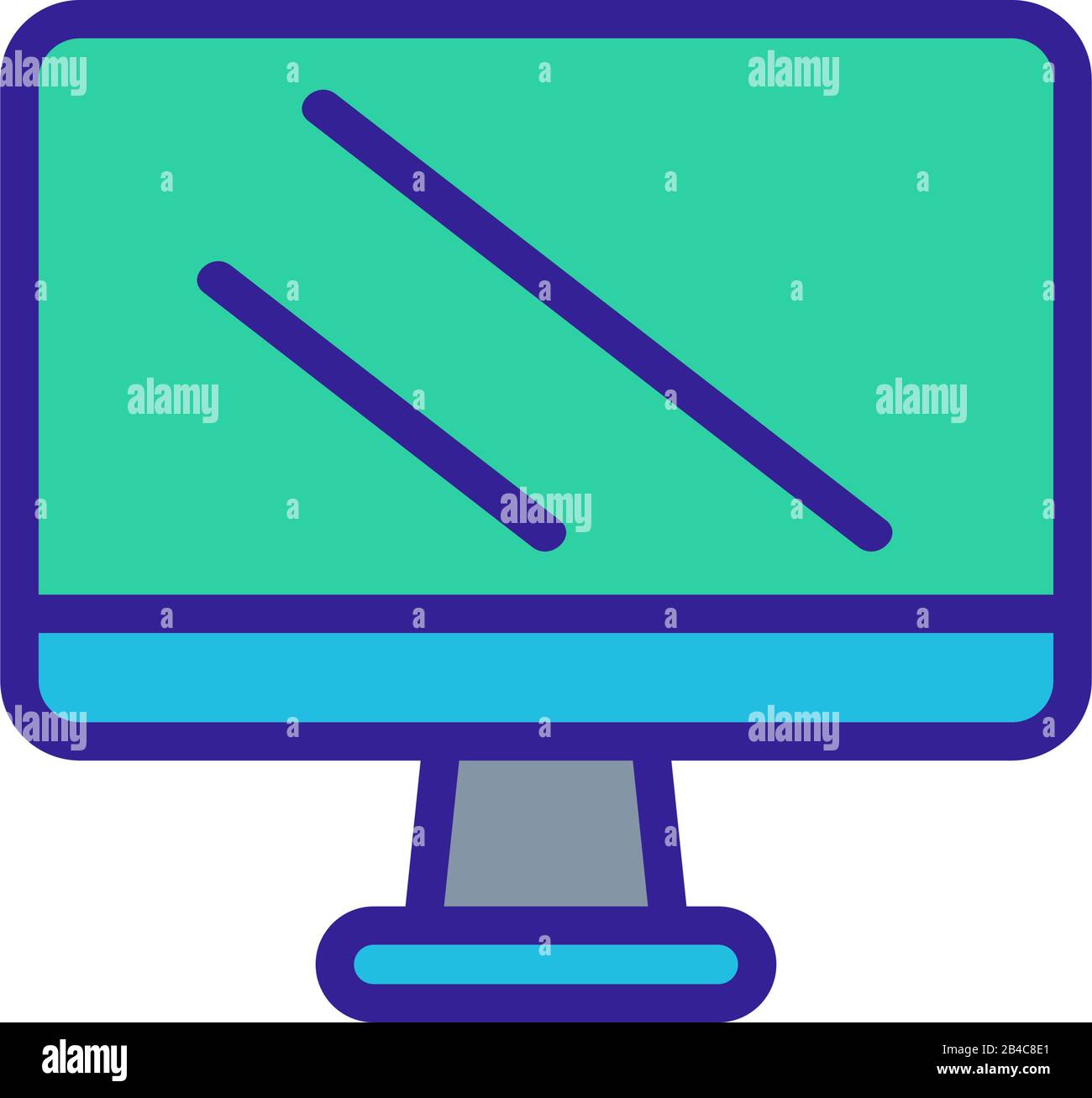 Modern computer icon vector. Isolated contour symbol illustration Stock ...