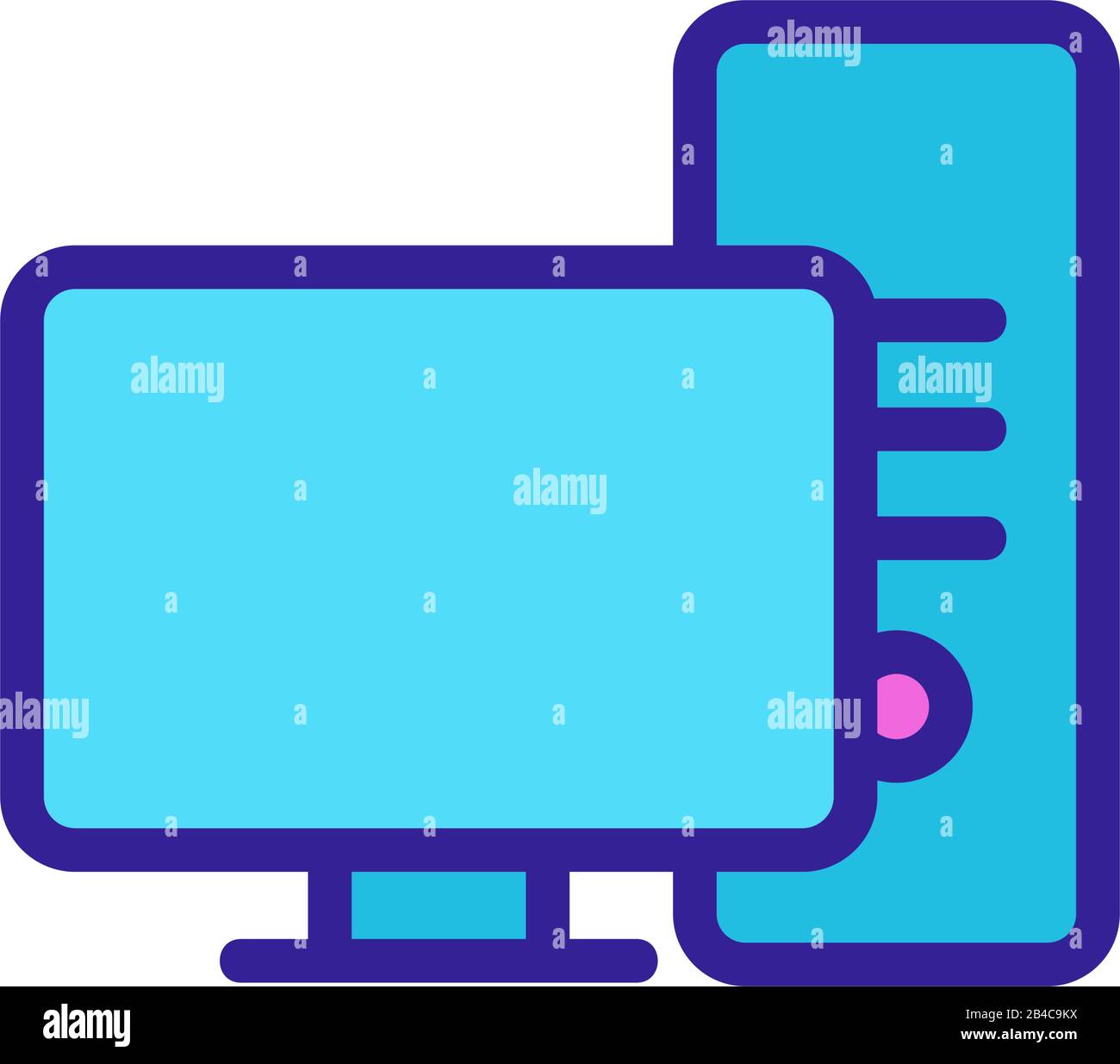 Modern computer icon vector. Isolated contour symbol illustration Stock ...