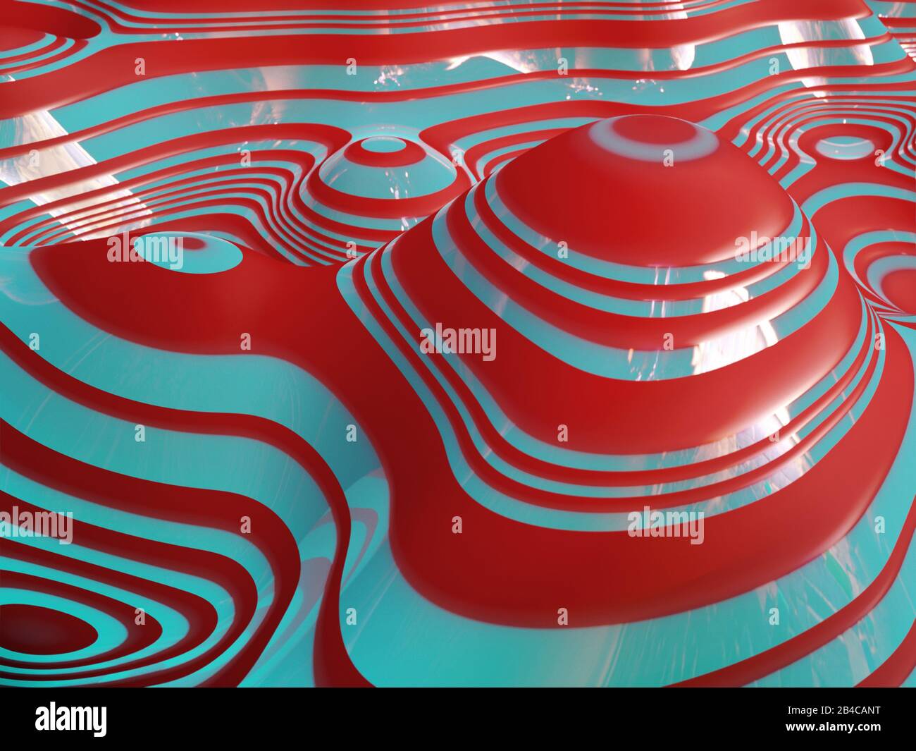 Blue and red striped bumpy wallpaper with shiny reflections on the ...