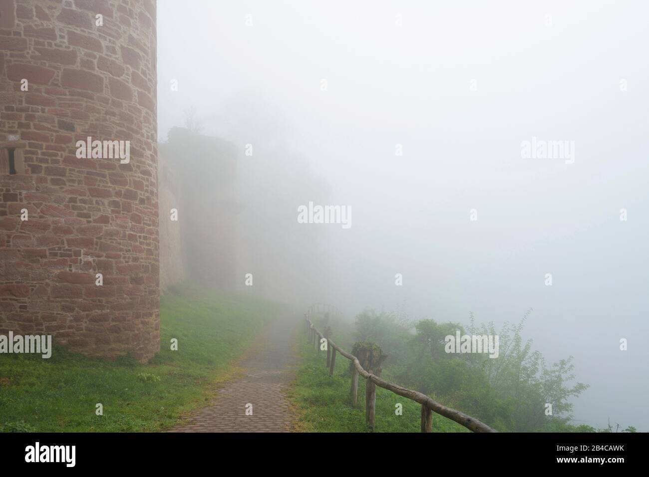Castle henneburg in the morning mist hi-res stock photography and ...