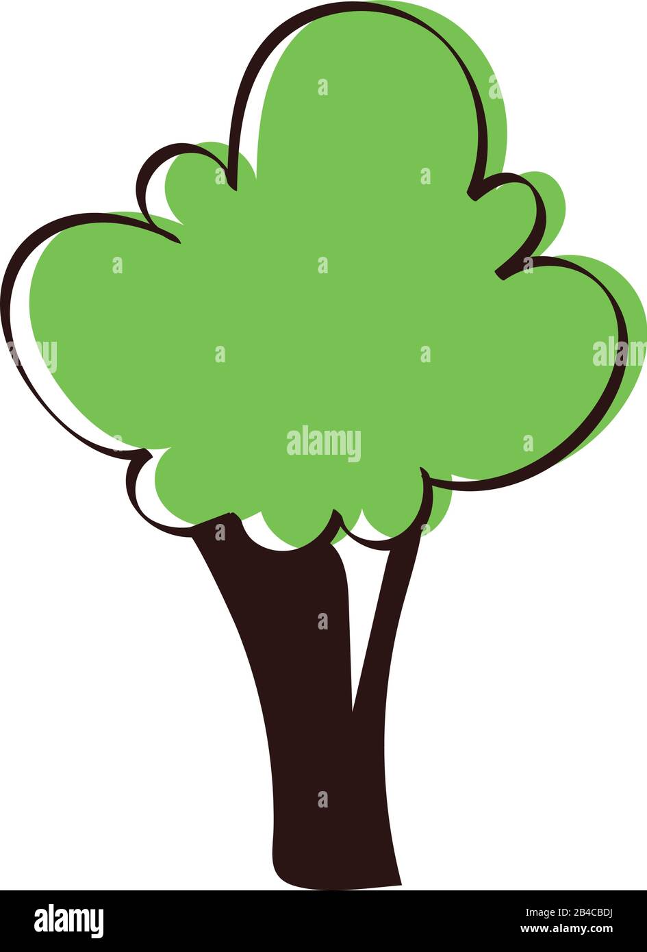 tree plant nature hand draw style icon Stock Vector Image & Art - Alamy