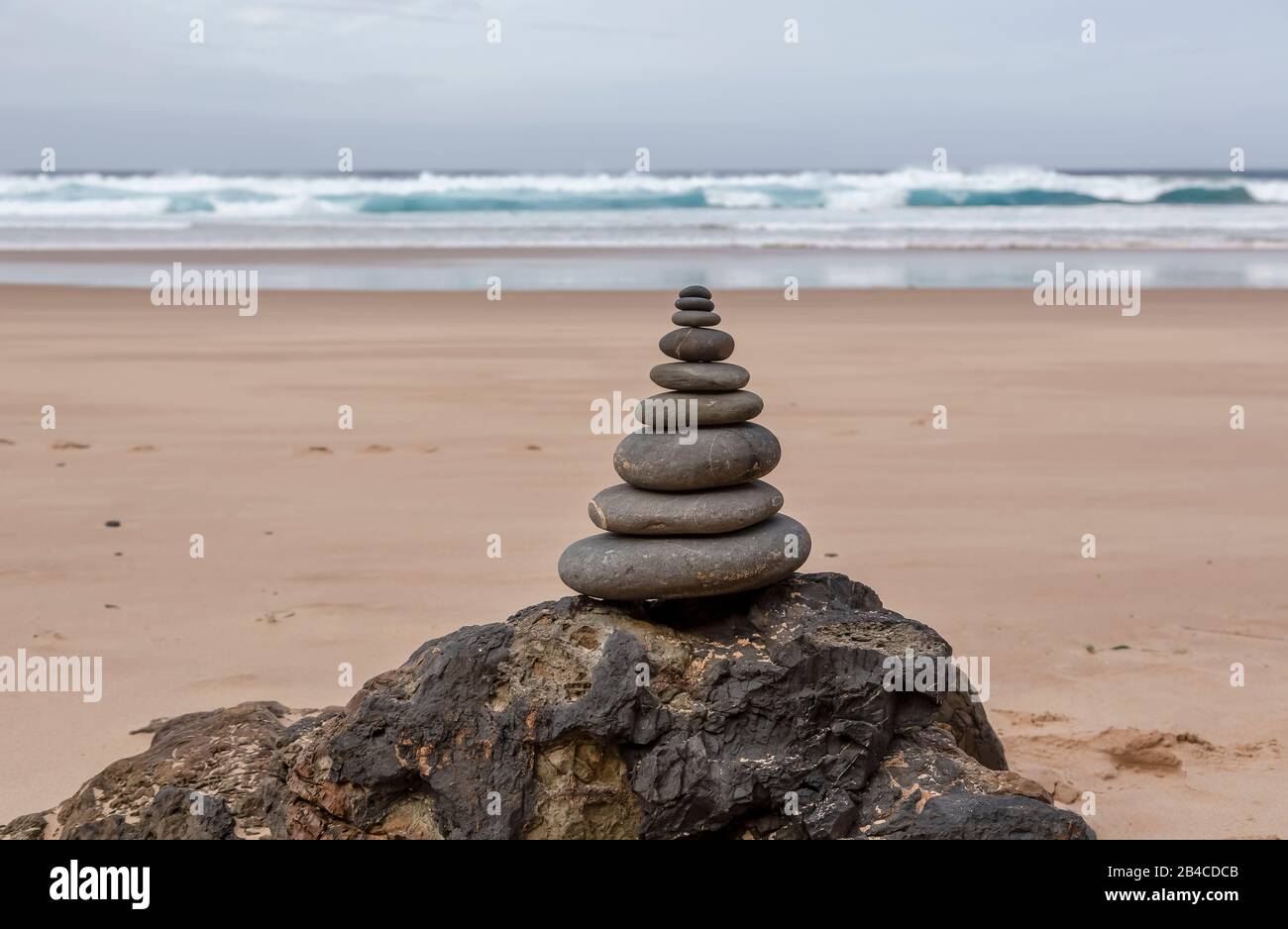 Rock cairn beach hi-res stock photography and images - Alamy